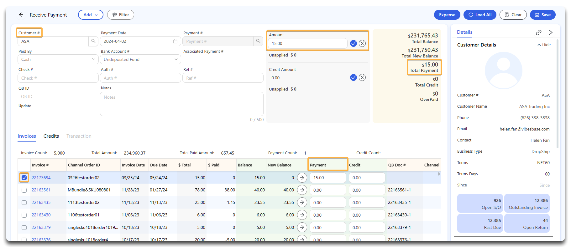 How do I process an overpayment?