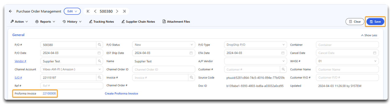 How do I create a proforma invoice?
