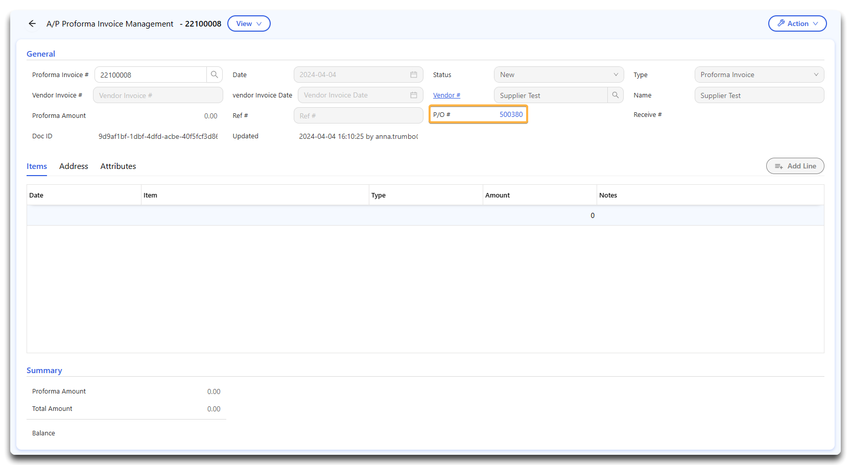 How do I create a proforma invoice?