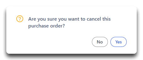 How do I cancel a Purchase Order?