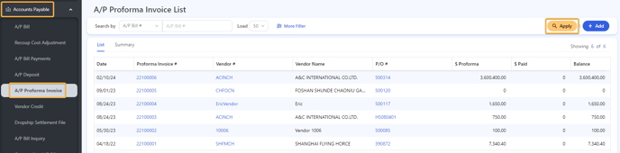 How do I create a proforma invoice?