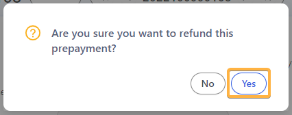 How do I refund prepayments?