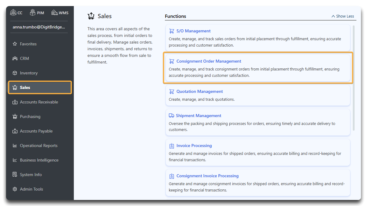 How to process a partial consignment return