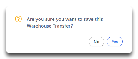 How do I do a warehouse transfer?
