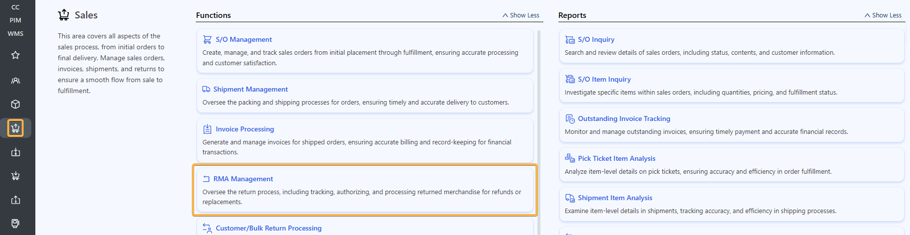 How do I create a return in ERP?
