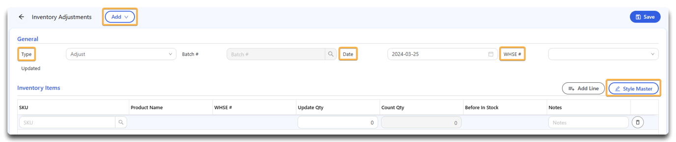 How do I manually adjust inventory? (ERP)