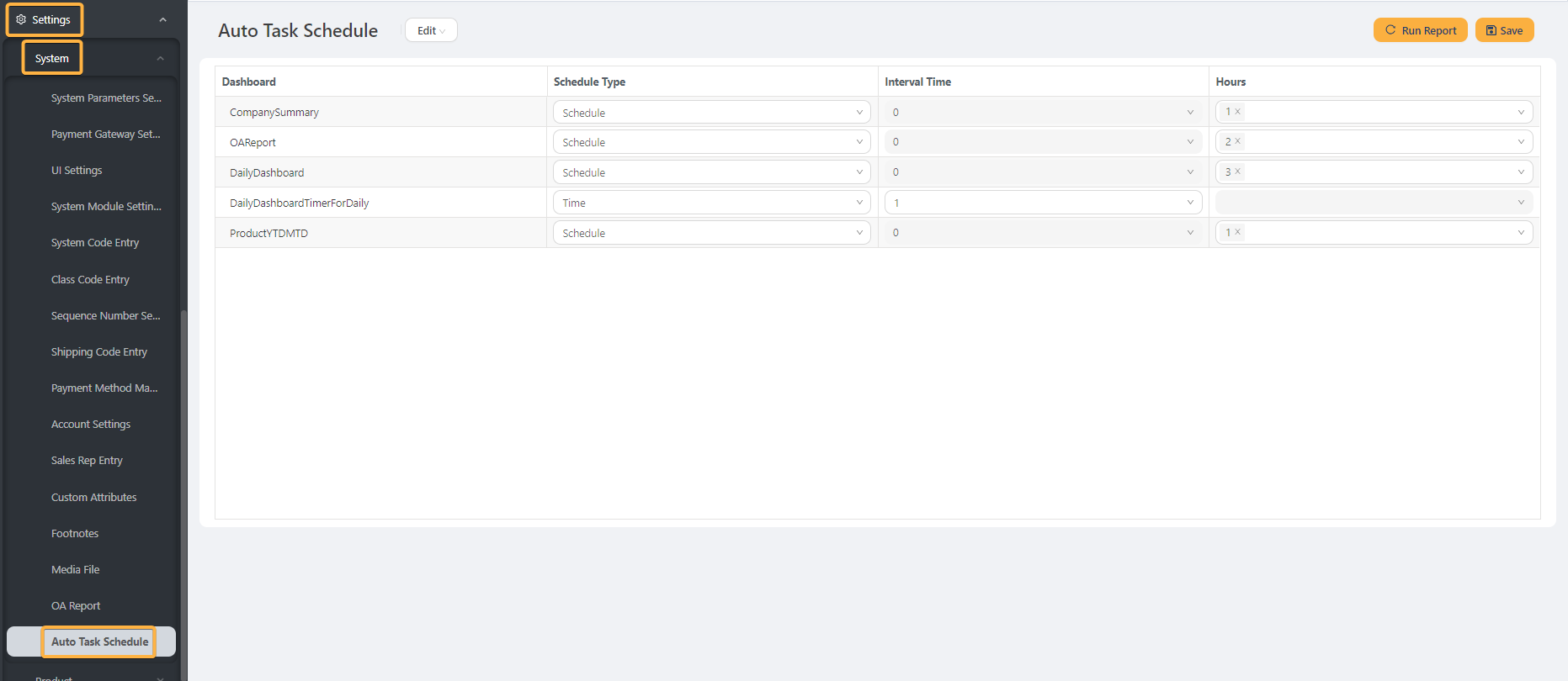 How do I use Auto Task to update Dashboards?